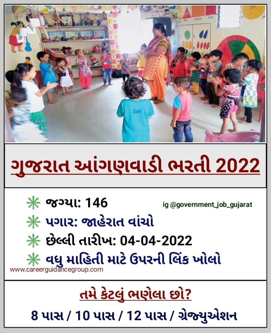 Gujarat Anganwadi Recruitment 2022 Cg Group