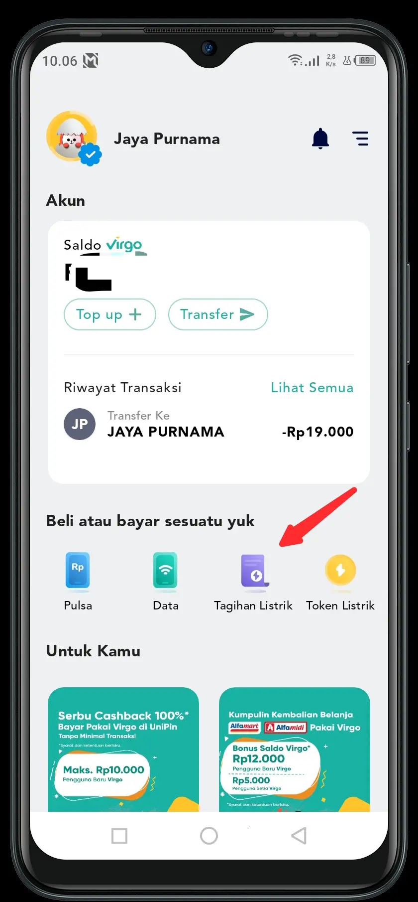 Cara Beli Token Listrik Dan Bayar Tagihan Listrik Lewat Aplikasi Virgo