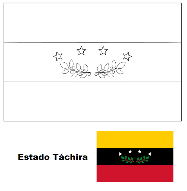 Blog De Geografia Bandera Del Estado Táchira Para Colorear