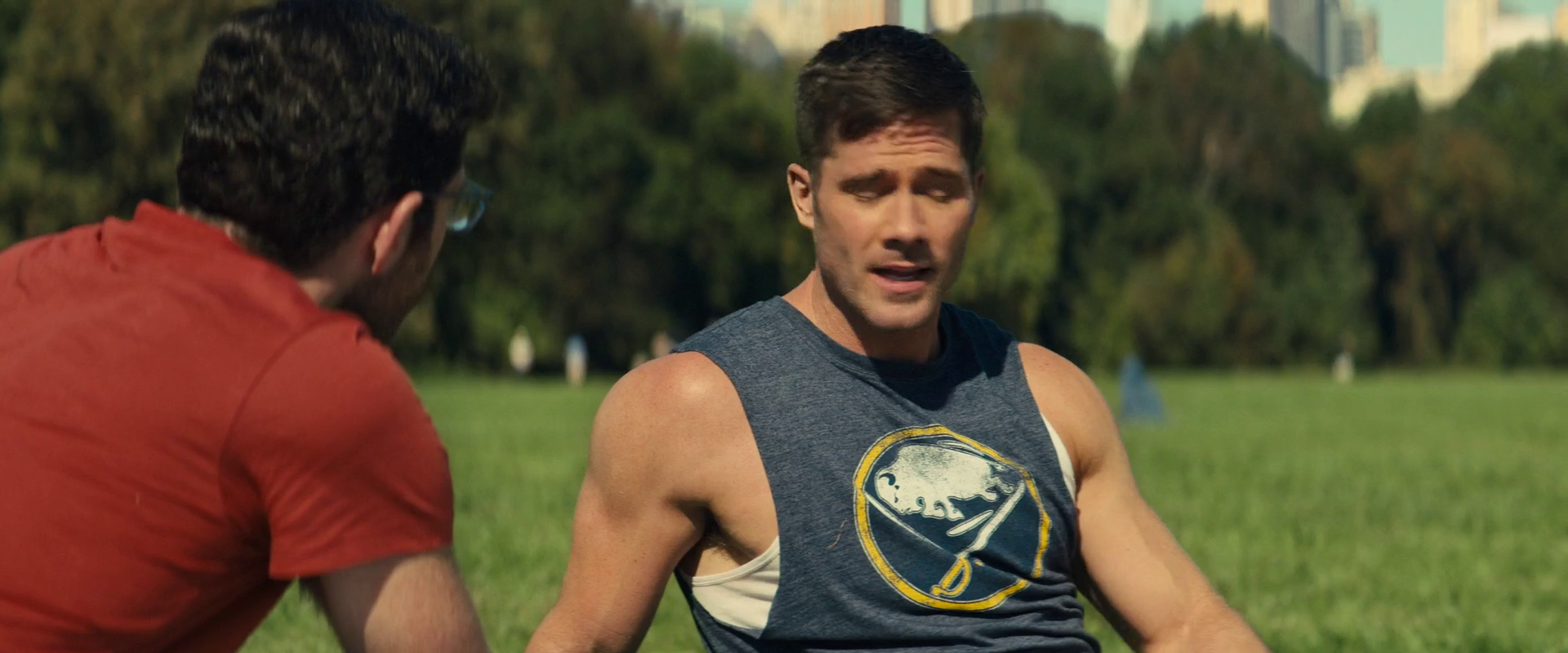 Auscaps Luke Macfarlane And Billy Eichner Shirtless In Bros