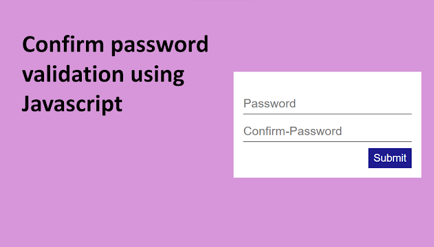 Simple Confirm Password Validation With Javascript