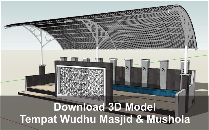 Download 3d Tempat Wudhu Mushola Dan Masjid File Sketchup Arsimedia