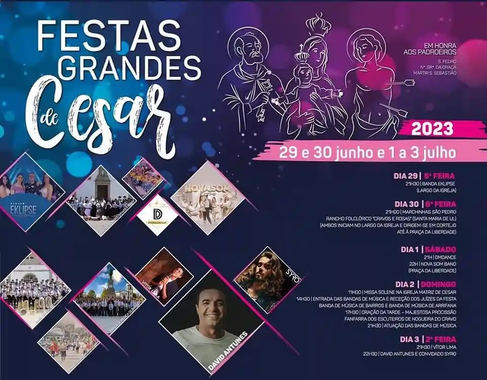 Cartaz Festas Grandes De César 2023 César Oliveira De Azeméis