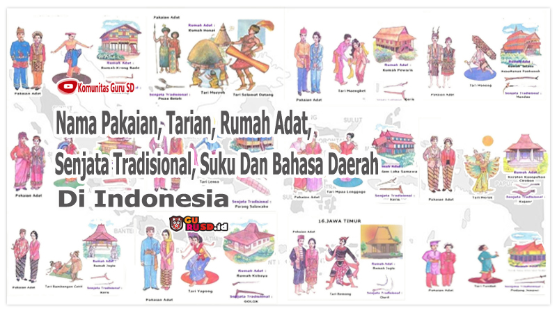 Nama Pakaian Tarian Rumah Adat Senjata Tradisional Suku Dan Bahasa