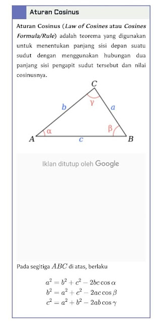 Aturan Sinus Aturan Cosinus Dan Luas Segitiga Dalam Trigonometri