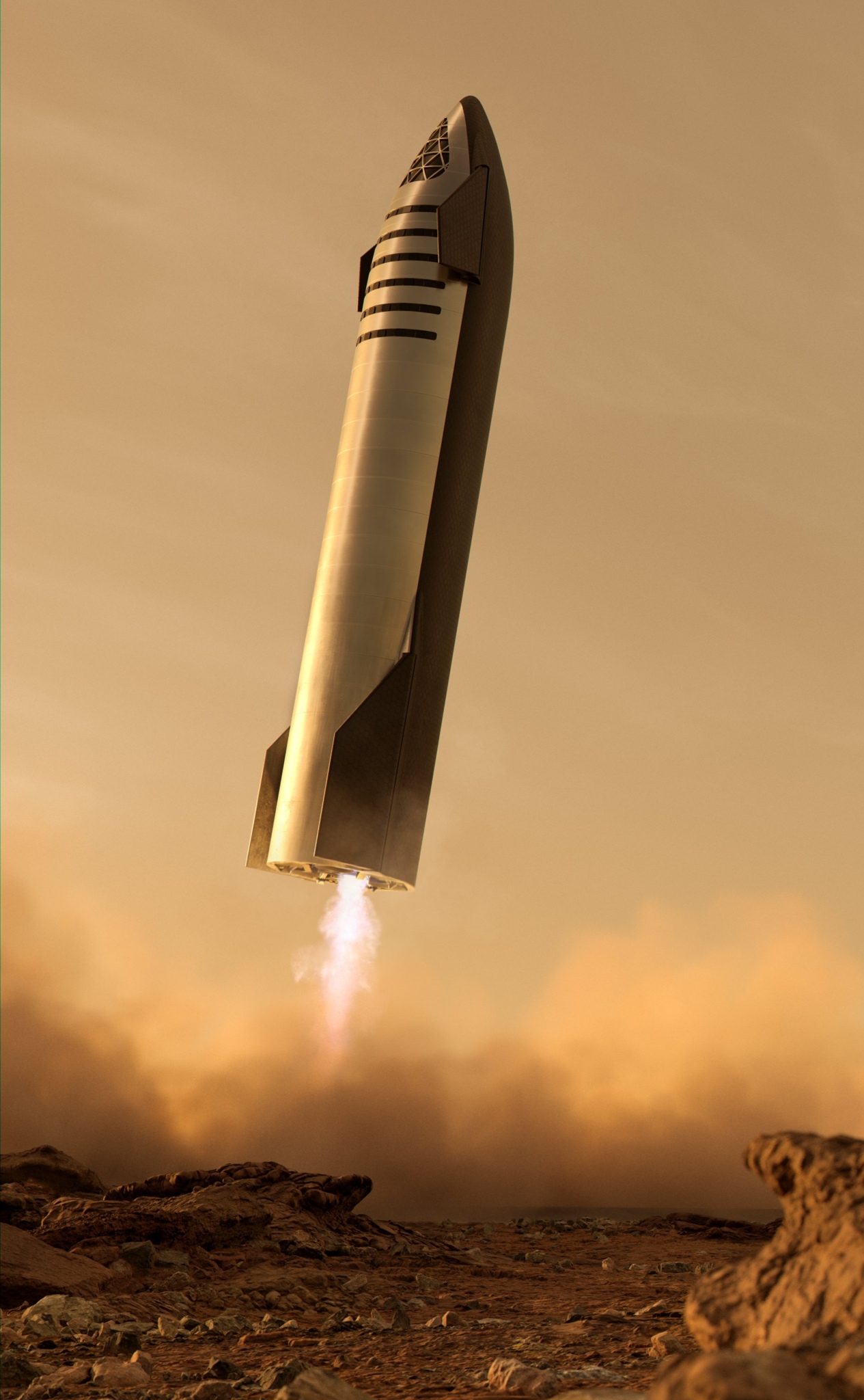 Spacex Starship Landing On Mars By Kendall Dirks Human Mars