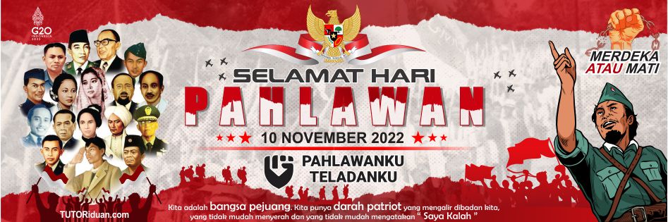 Desain Spanduk Banner Hari Pahlawan 2022 Coreldraw Photoshop Free Cdr