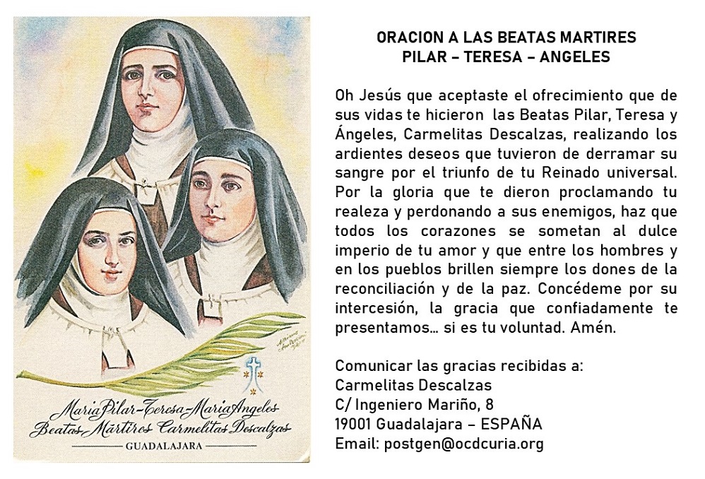 Maria Pilar Y CompaÑeras Beatas Santidad Carmelitana Cuando Los