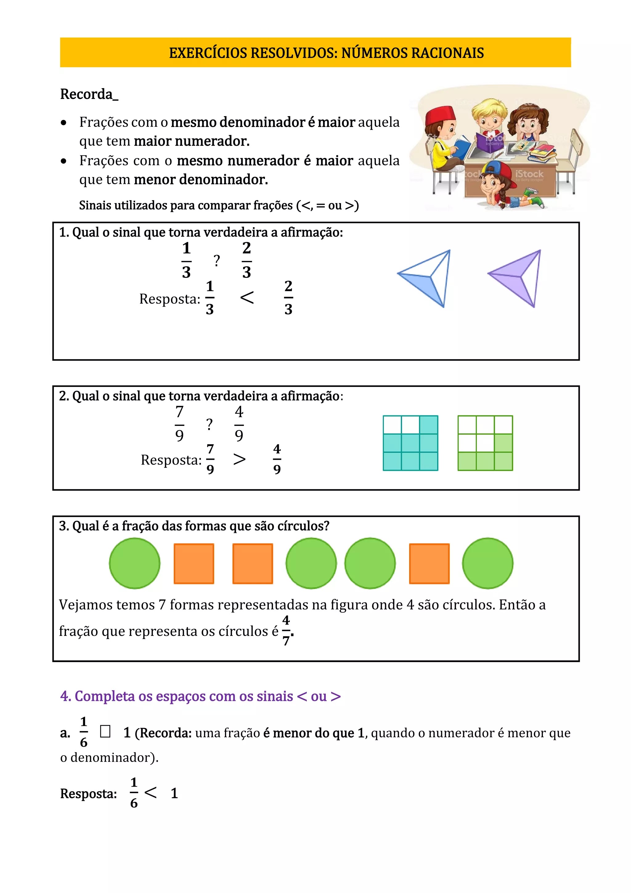 ExercÍcios NÚmeros Racionais 7 Ano Atividades De Matemática