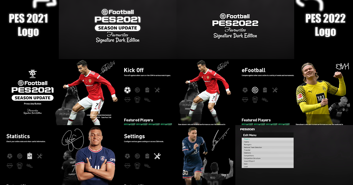 Pes 2021 Menu Signature Dark Edition 20212022 By Devplays