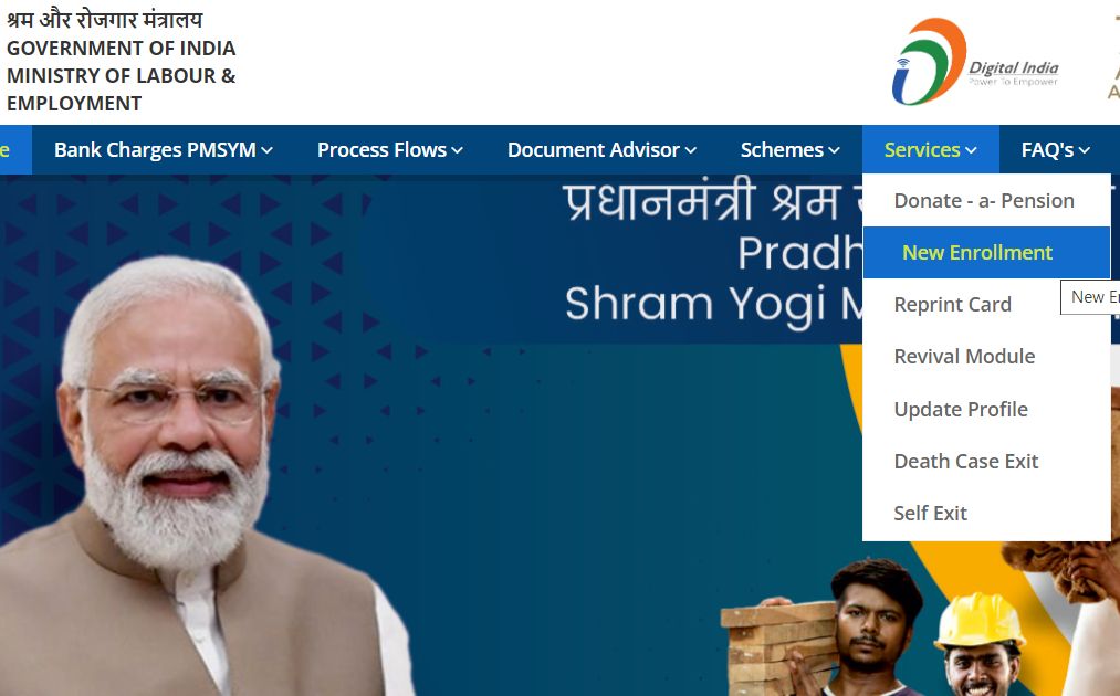 Pm Sym Pm Shram Yogi Mandhan Yojana 2024 Online Registration Login