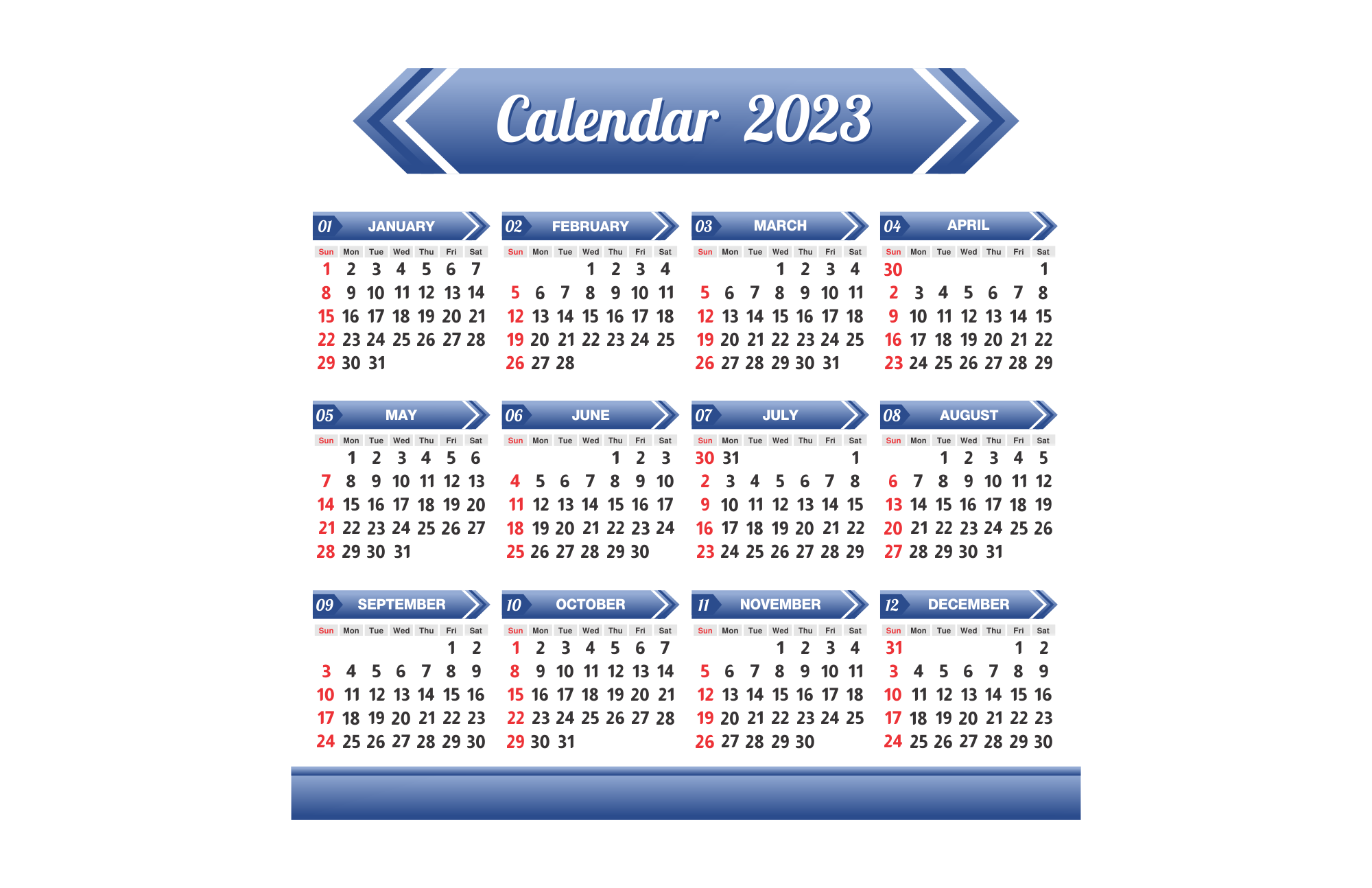 Kalender 2023 Lengkap Format Cdr Ai Eps Psd Pdf Png D