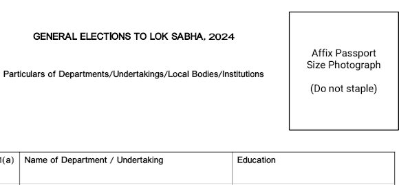 Lok Sabha Election 2024 Filled Model Copy For Duty Form Pdf