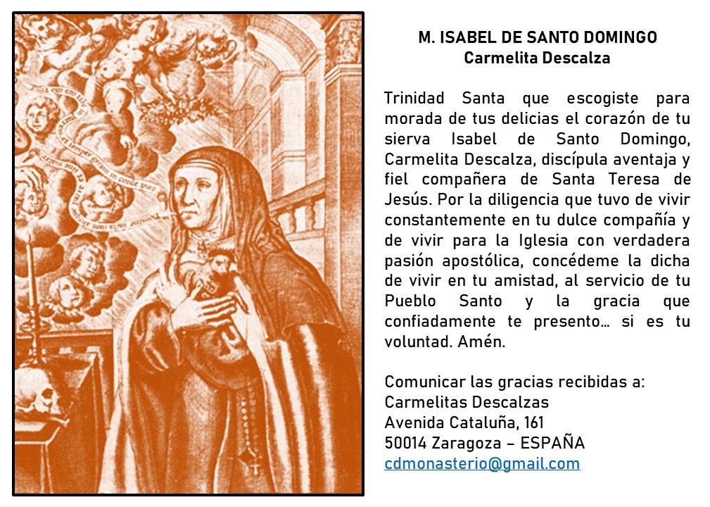 Santidad Carmelitana Cuando Los Santos Son Amigos Isabel De Santo