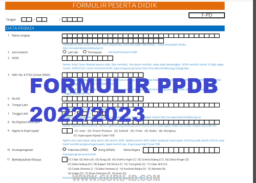 Formulir Ppdb 2022