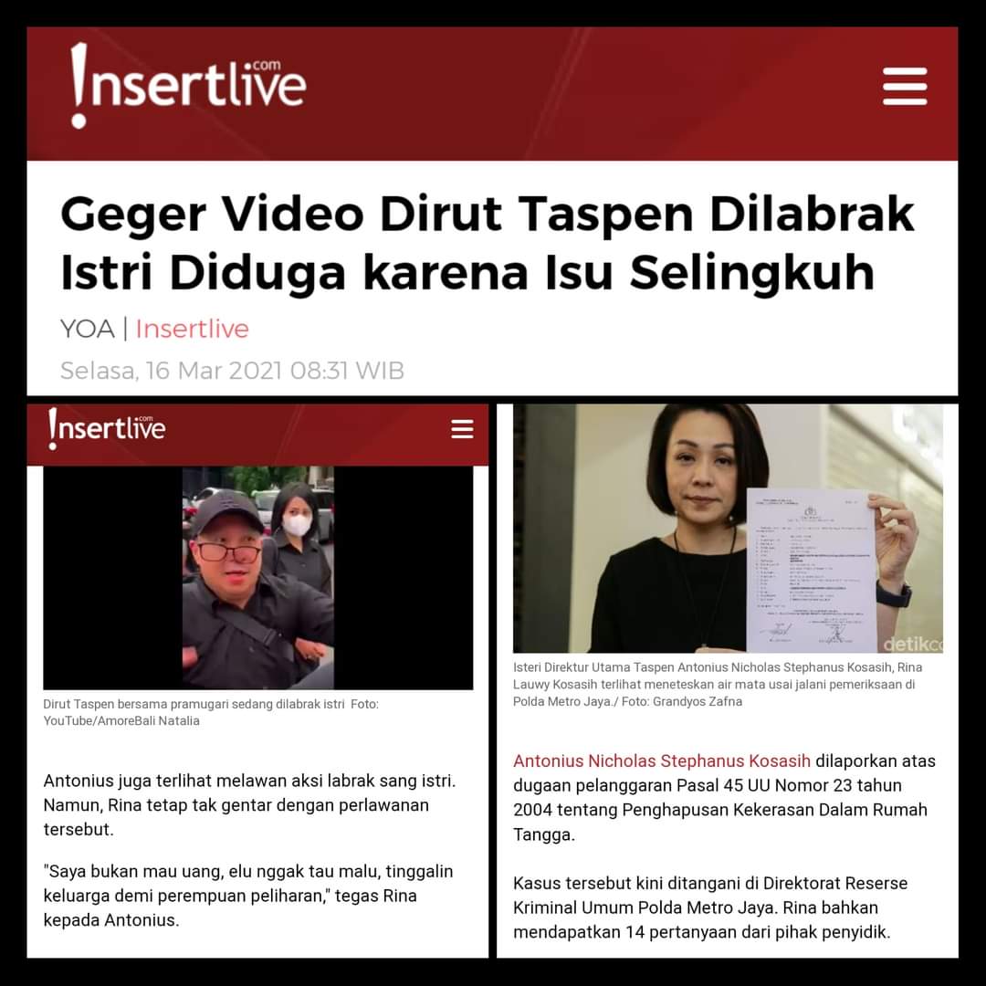 Geger Video Dirut Bmun Pt Taspen Dilabrak Istri Diduga Kepergok