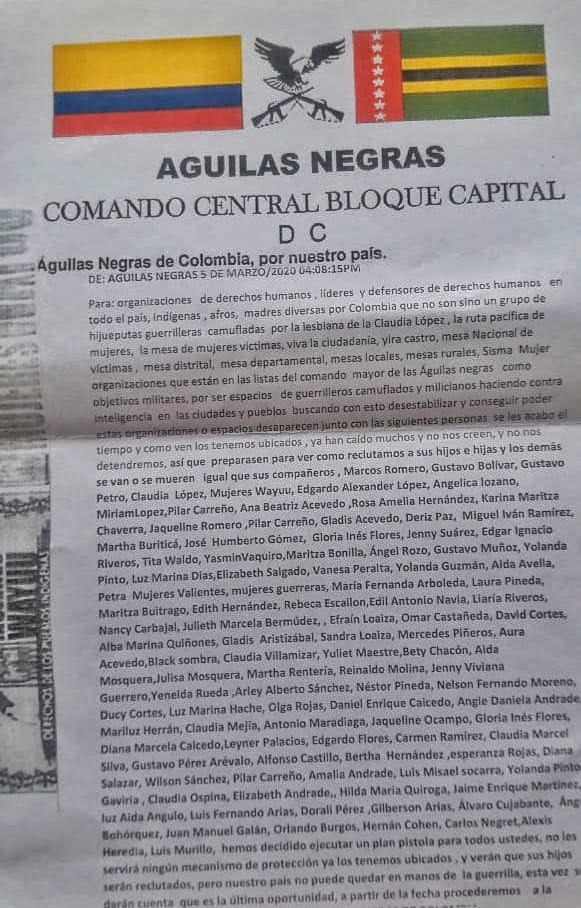 Comunicado A La OpiniÓn PÚblica Y A La Comunidad Nacional E