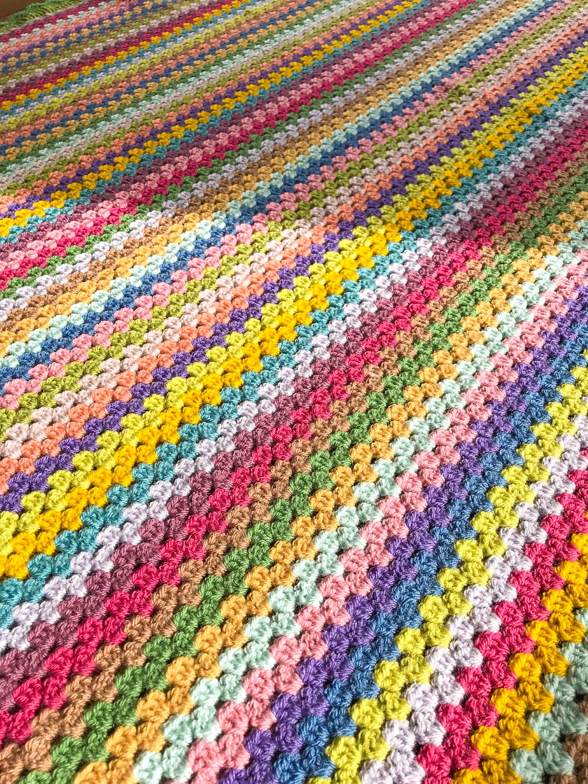 Crochet Granny Stripe Blanket Finish Samelias Mum