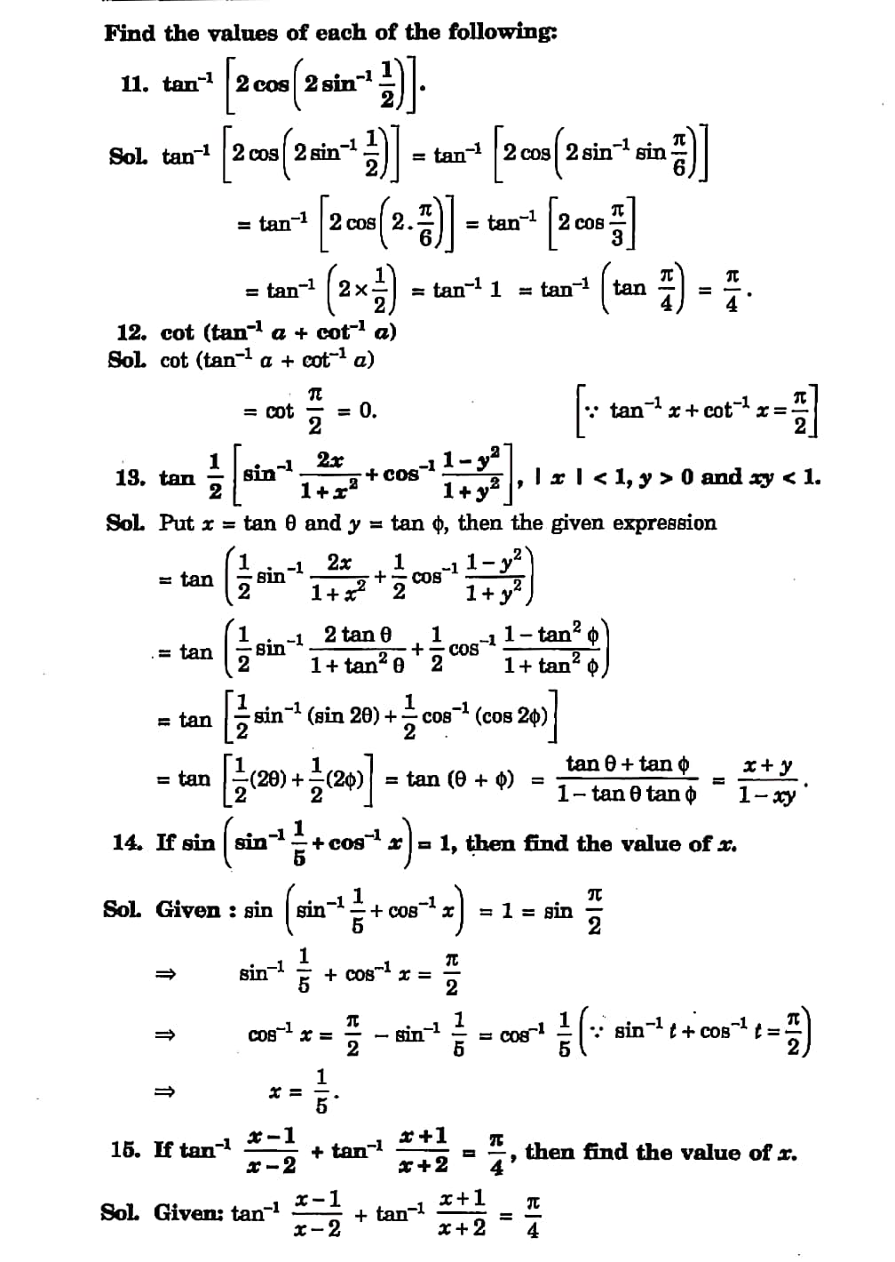 Inverse Trigonometric Functions Class 12 Math Studypur