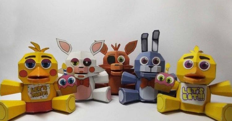 Papermau Five Nights At Freddys Fnaf Plushies Paper Toys By