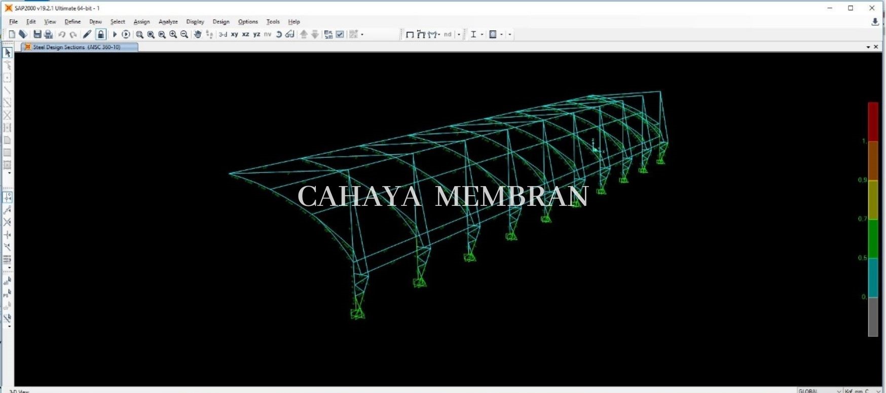 Perhitungan Struktur Dengan Sap 2000 Cahaya Membran