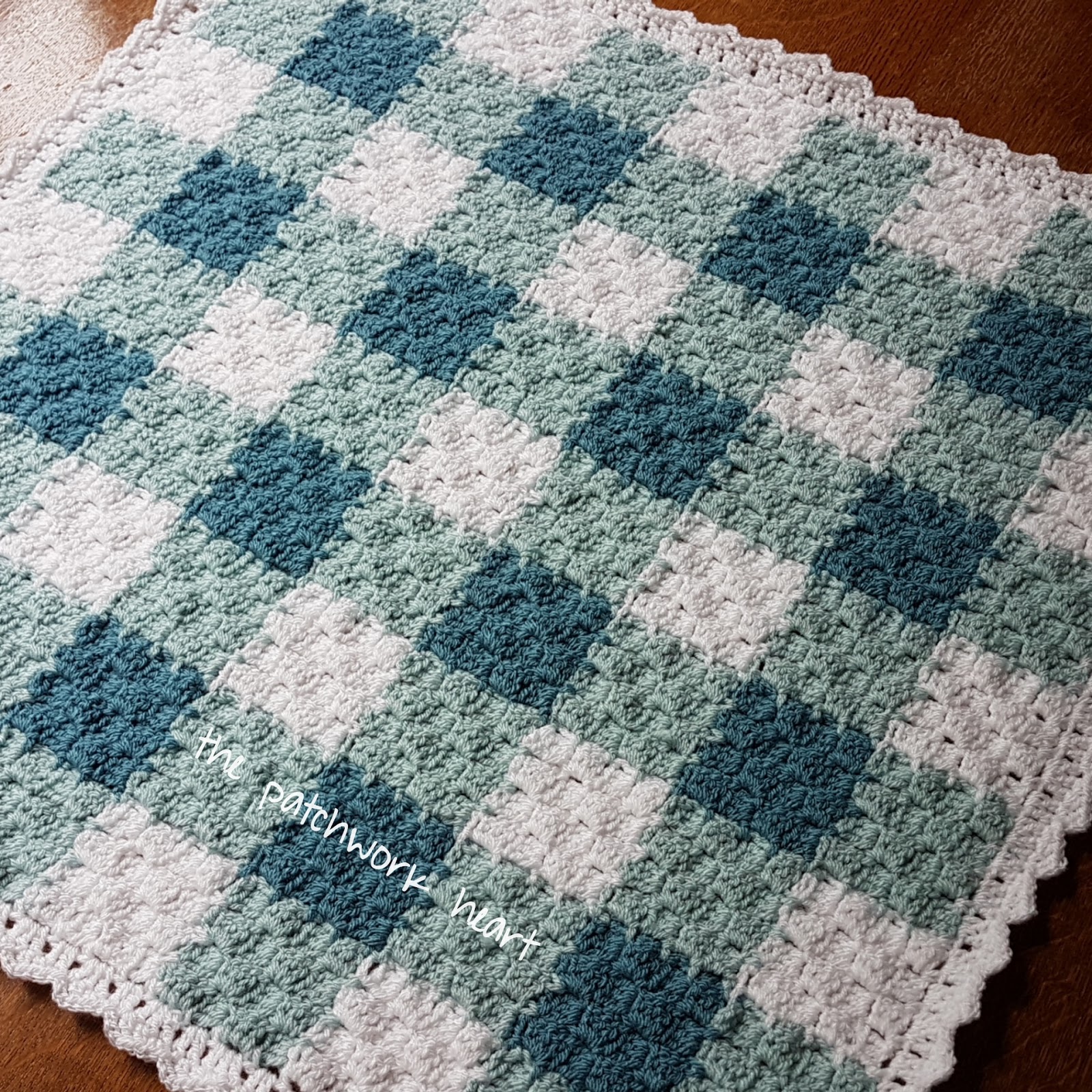 The Patchwork Heart Gingham Blanket C2c Jayg Tutorial