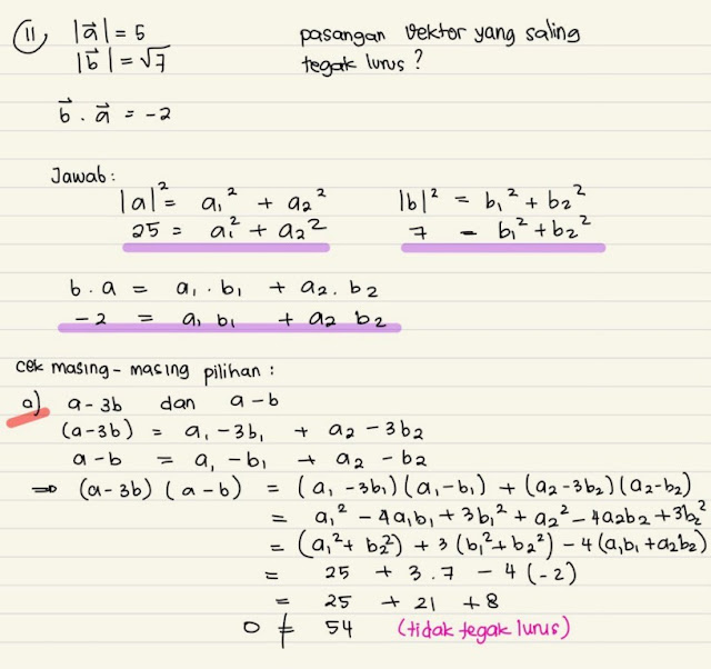 Belajar Happy💖😁 Latihan Soal Perkalian Dua Vektor Matematika Peminatan