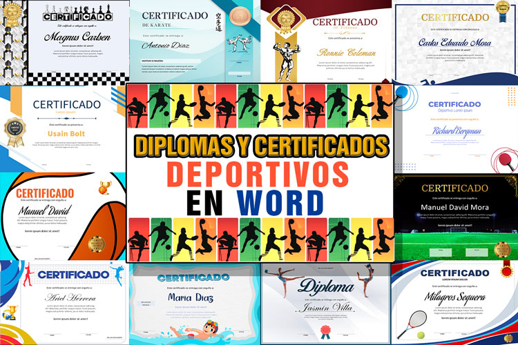 Diplomas Y Certificados Deportivos Para Editar En Word Gratis