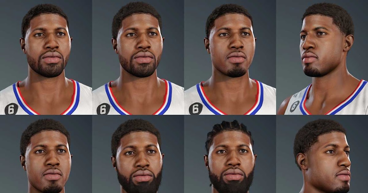 Nba 2k23 Paul George Cyberface Multiple Hairstyles Shuajota Nba