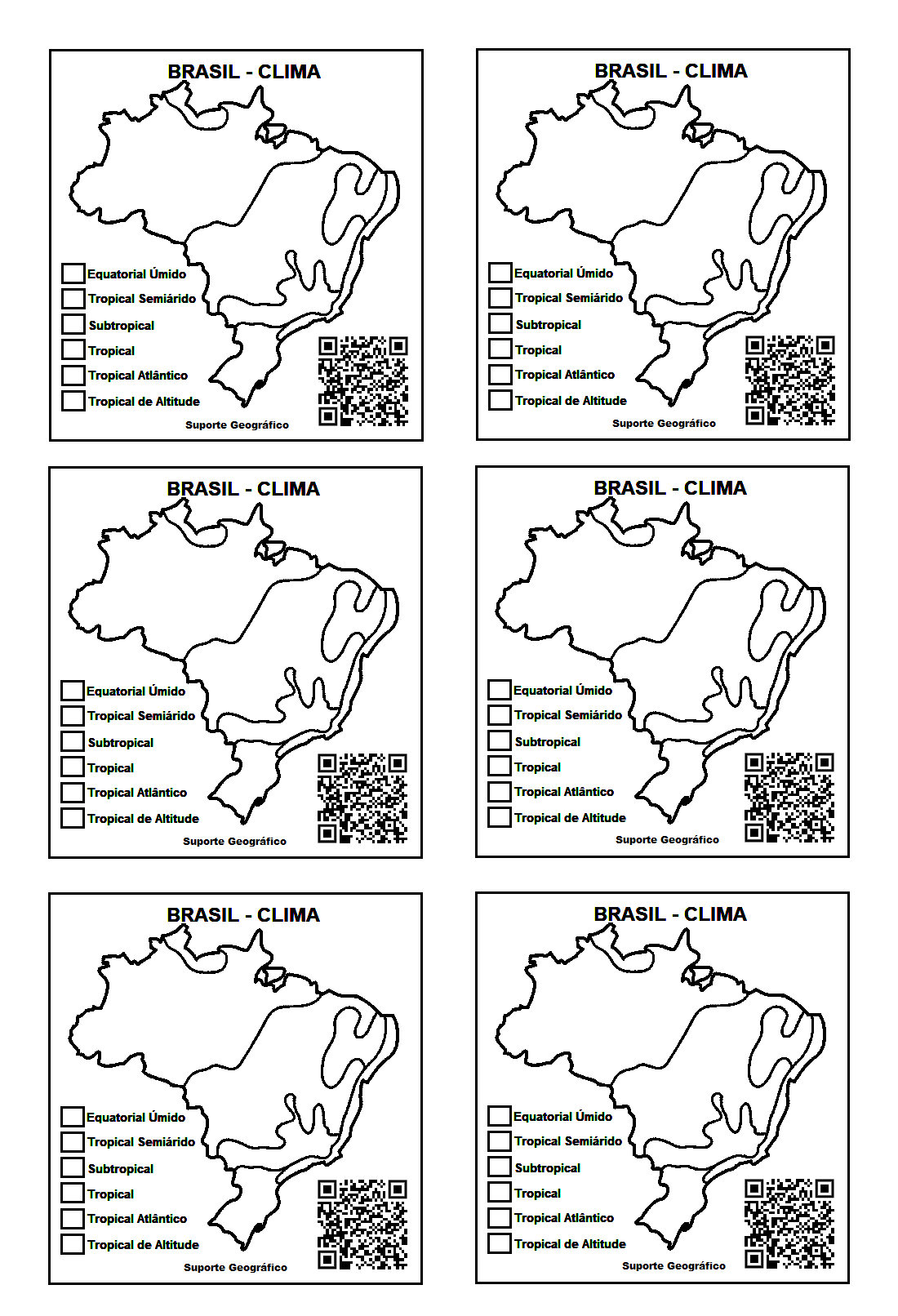 Atividades Com Mapas Sobre Os Climas Do Brasil