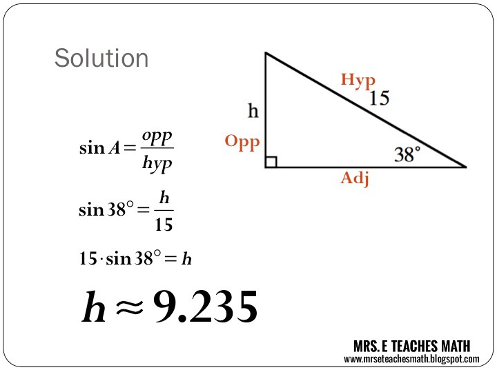 Trig Ratio Whiteboard Practice Mrs E Teaches Math