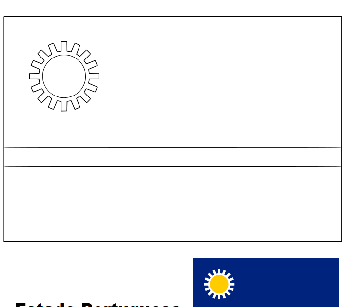 Blog De Geografia Bandera Del Estado Portuguesa Para Colorear