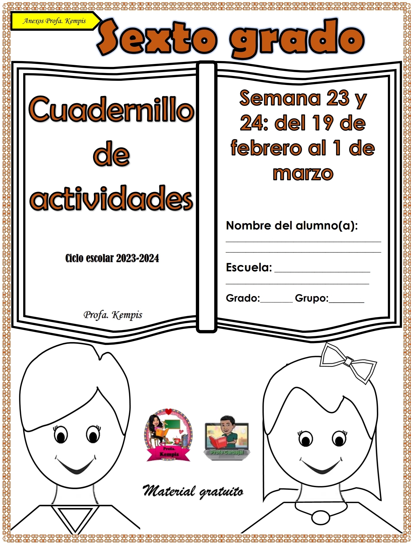 Cuadernillo De Actividades Semana 23 Y 24 Para Sexto Grado De Primaria