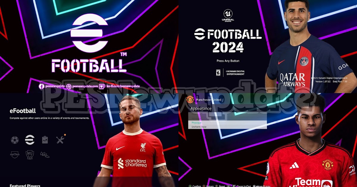 Pes 2021 Menu Concept Efootball 2024 Neon By Pesnewupdate