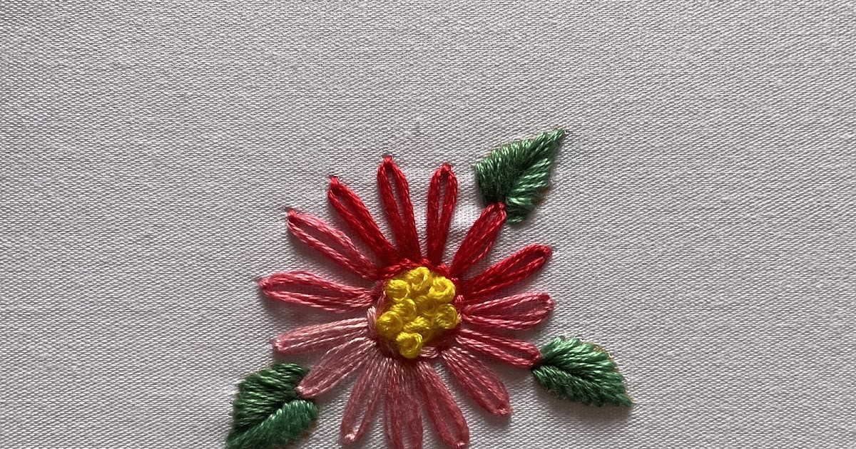 My Craft Works Petal Chain Stitch Flower Easy Hand Embroidery Flower