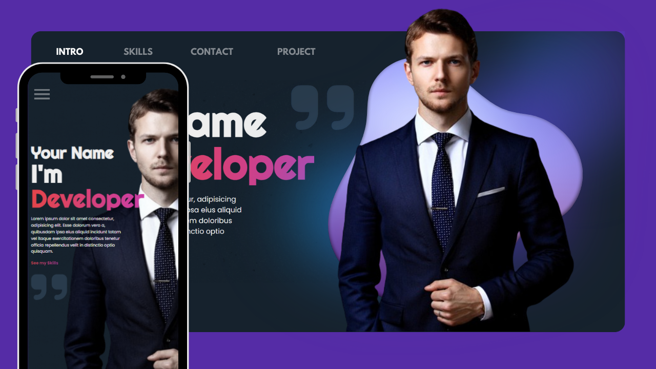 Responsive Portfolio Using Html Css And Javascript