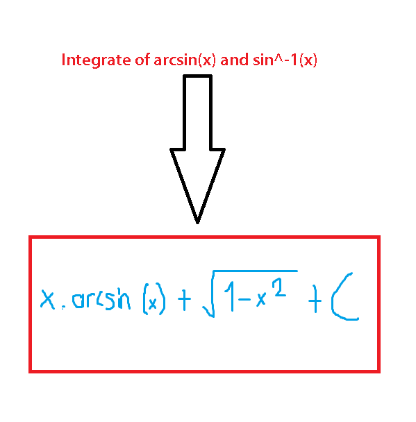 Arcsinx Integral What Is Integrate Of Arcsinx Or Sin 1x