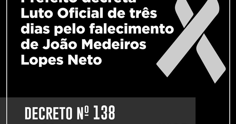 Coelho Fatos E Notícias Prefeitura De Itajá Decreta Luto Oficial