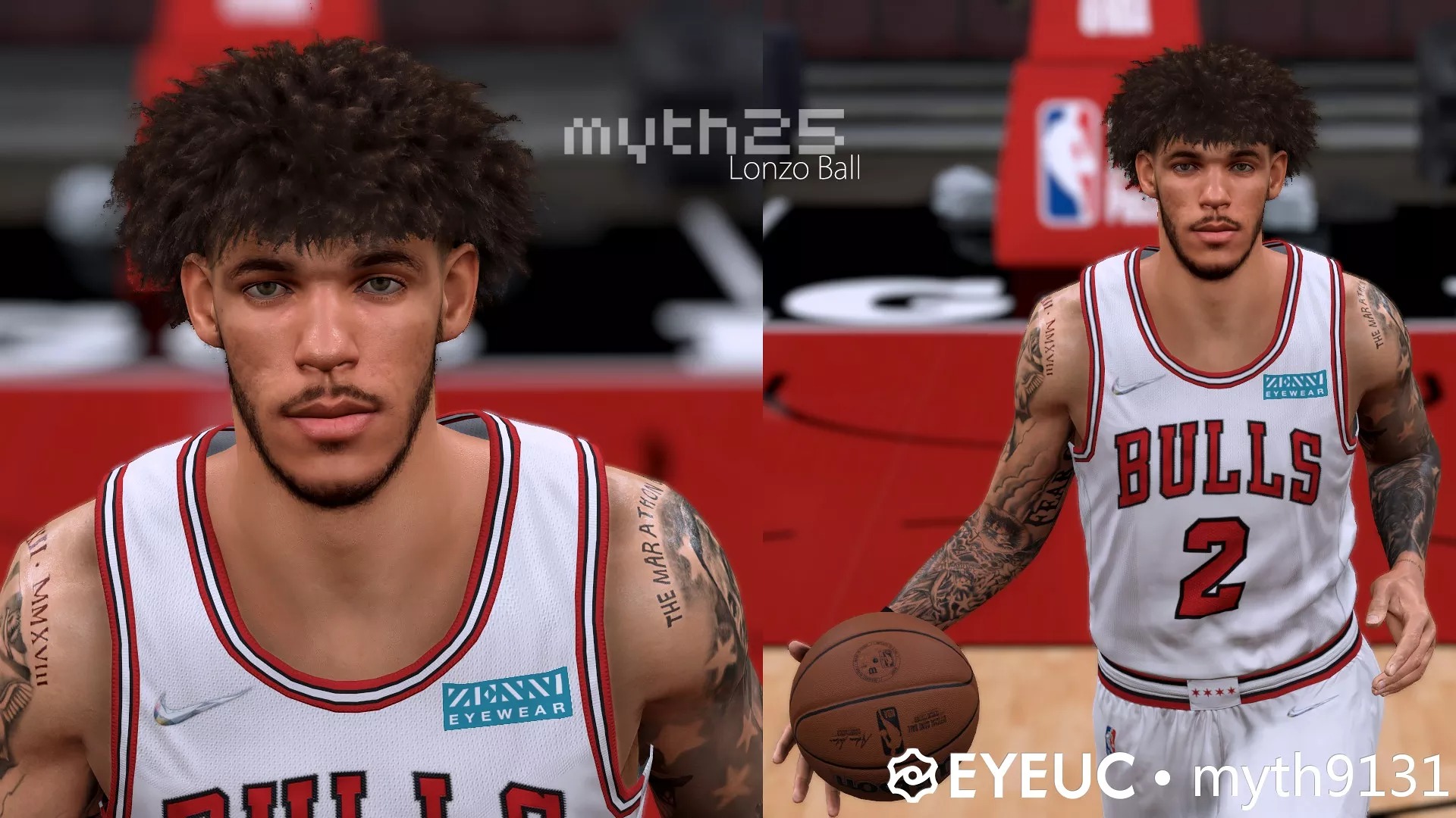 Nba 2k22 Lonzo Ball Cyberface Update Hair And Body Model 2 Versions