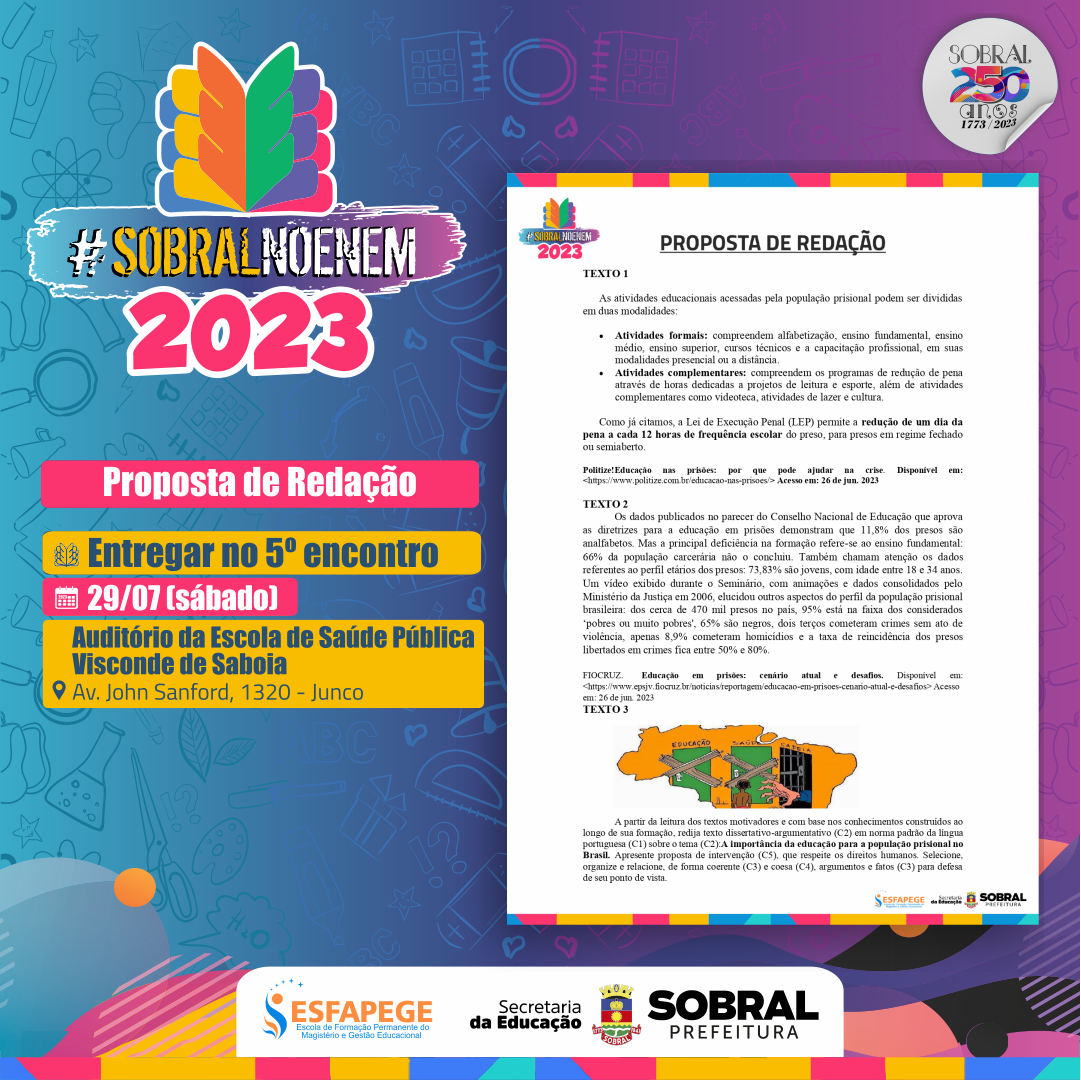 Secretaria De Educação Sobralnoenem 2023 Secretaria Da Educação De