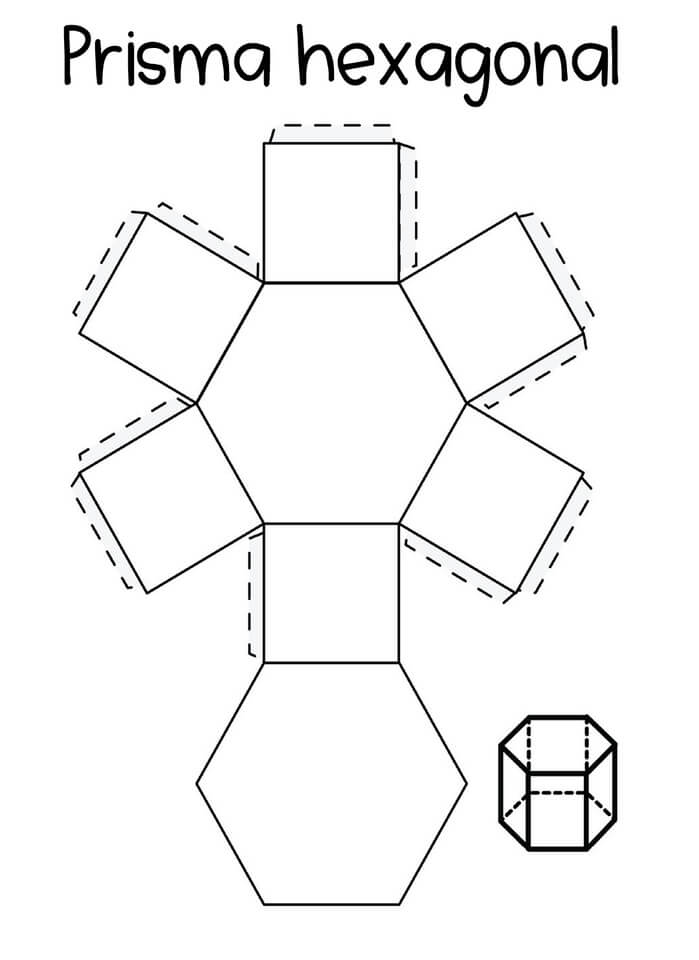 Moldes De Cuerpos Geometricos Para Armar Construir Un Prisma Sexiz Pix