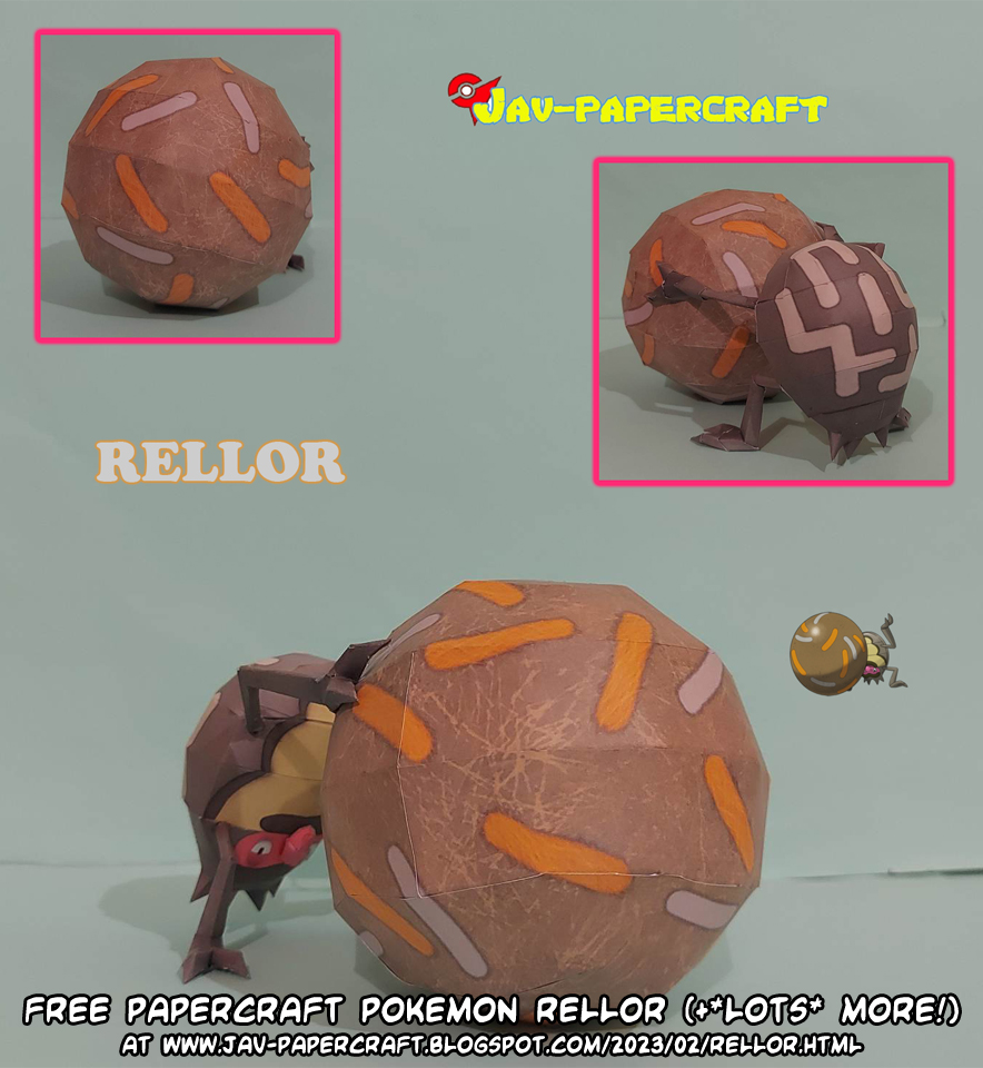 Ninjatoes Papercraft Weblog Free Papercraft Pokémon Rellor Lots