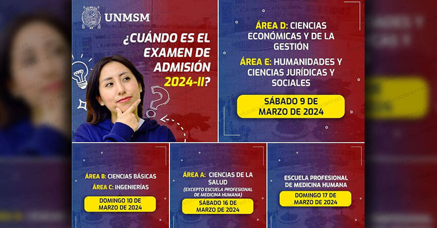 Unmsm Fechas Del Examen De Admisión Universidad San Marcos 2024 Ii