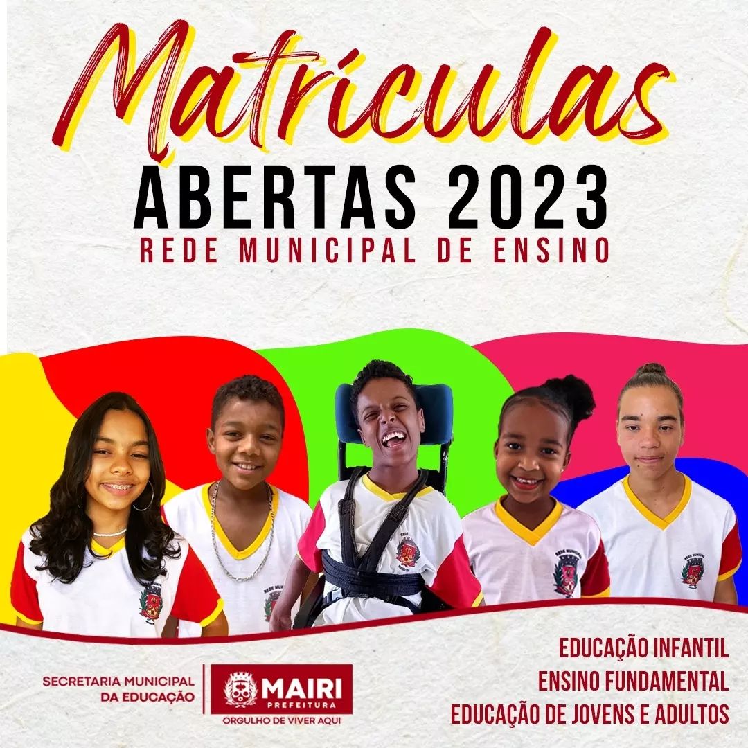 Matrícula E Renovação De Matrícula Da Rede Municipal De Mairi Começa Na