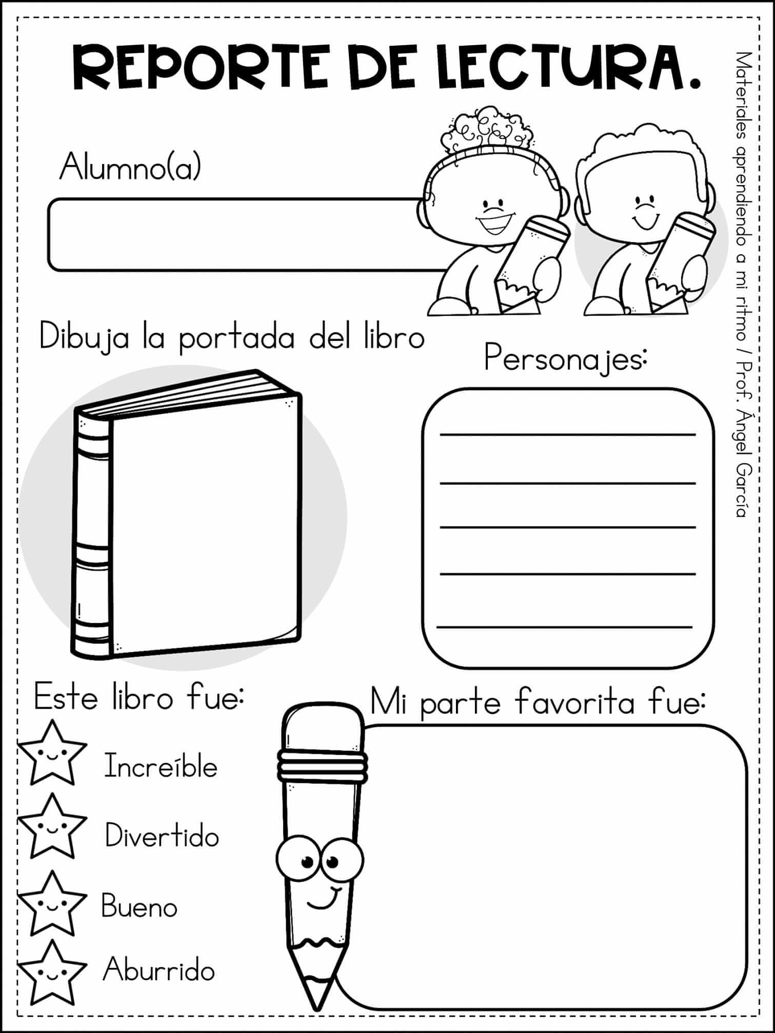 Formatos Para Reporte De Lectura Materiales Educativos Para Maestras