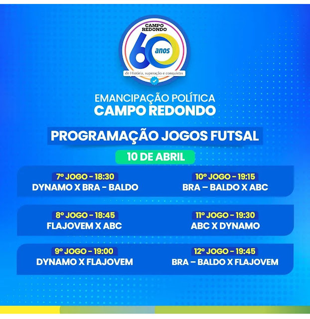 RÁdio ComunitÁria De Campo Redondo Confira Os Jogos De Futsal VÁlidos