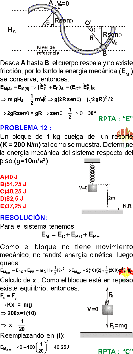 ConservaciÓn De La EnergÍa Ejercicios Resueltos Pdf