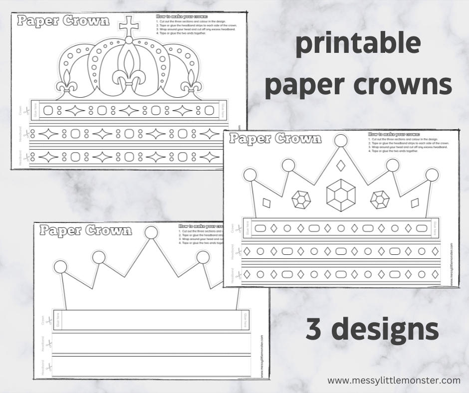 Printable Crown Template Make Your Own Paper Crown Craft Fit For A