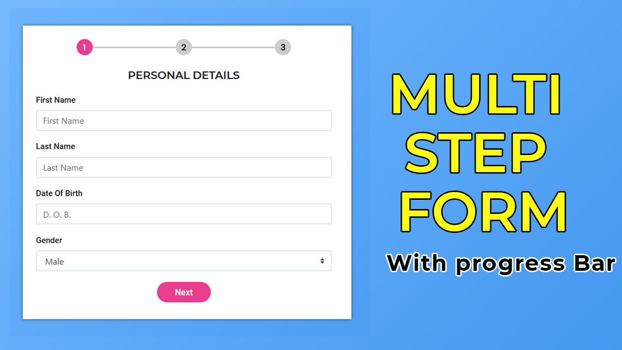 Multi Step Form With Progress Bar Using Css Jquery