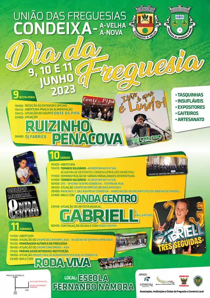 Cartaz Festa Da Freguesia 2023 Condeixa Programa E Horários